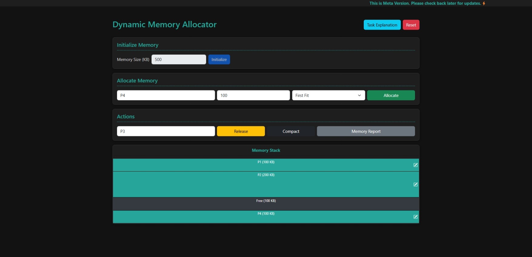 Dynamic Memory Allocator (Simulator) Dynamic Memory Allocator (Simulator)